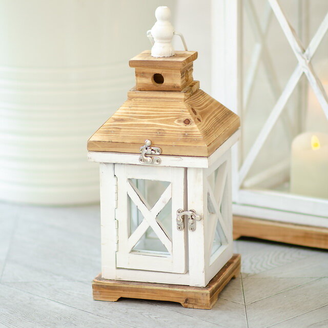 Деревянный подсвечник-фонарь Квентин 33 см, Boltze, 2016836/9710174
