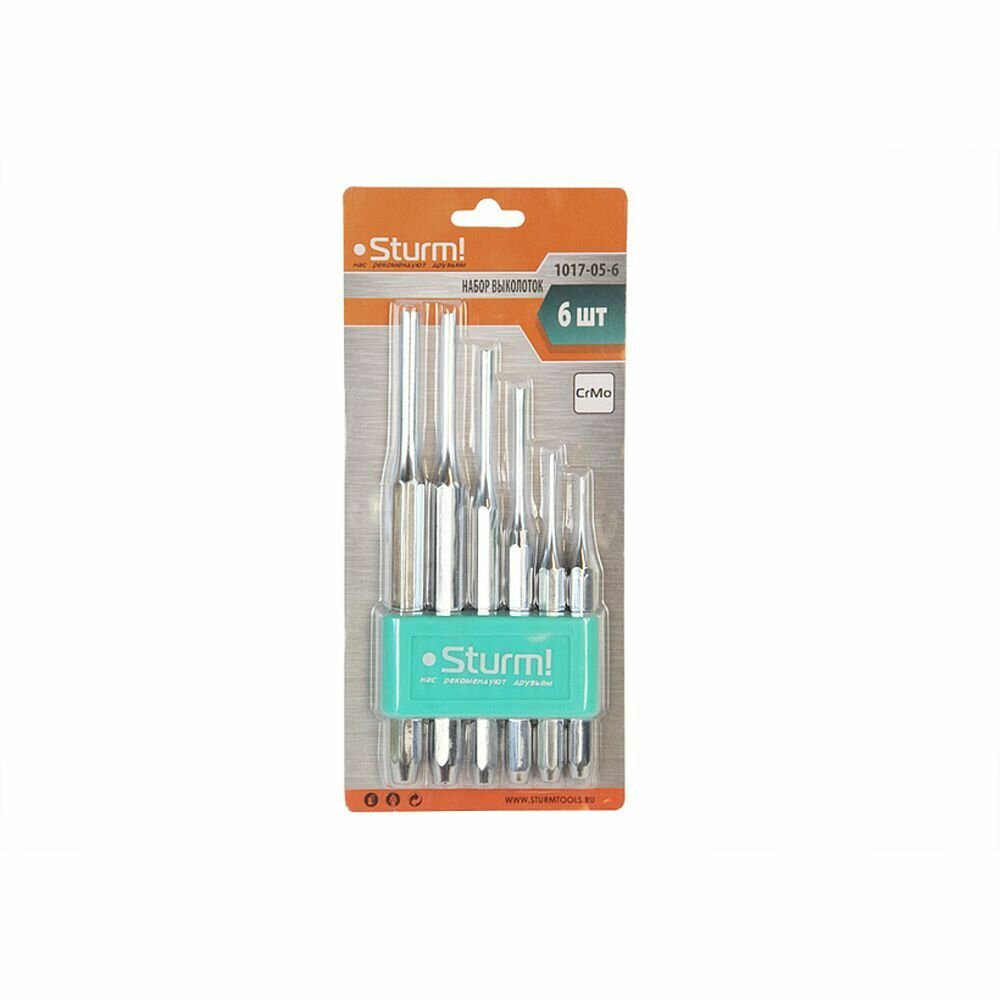 Набор выколоток 6шт 2-8 мм 40Cr Sturm! 1017-05-6