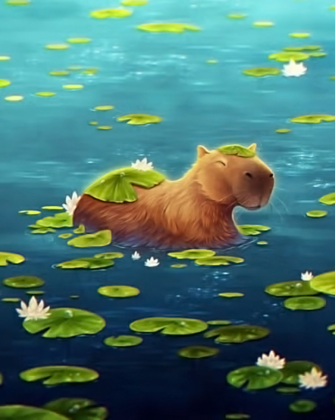 Картина по номерам "Милая капибара" 40х50 см, хлопковый холст на подрамнике, акрил, АртТойс