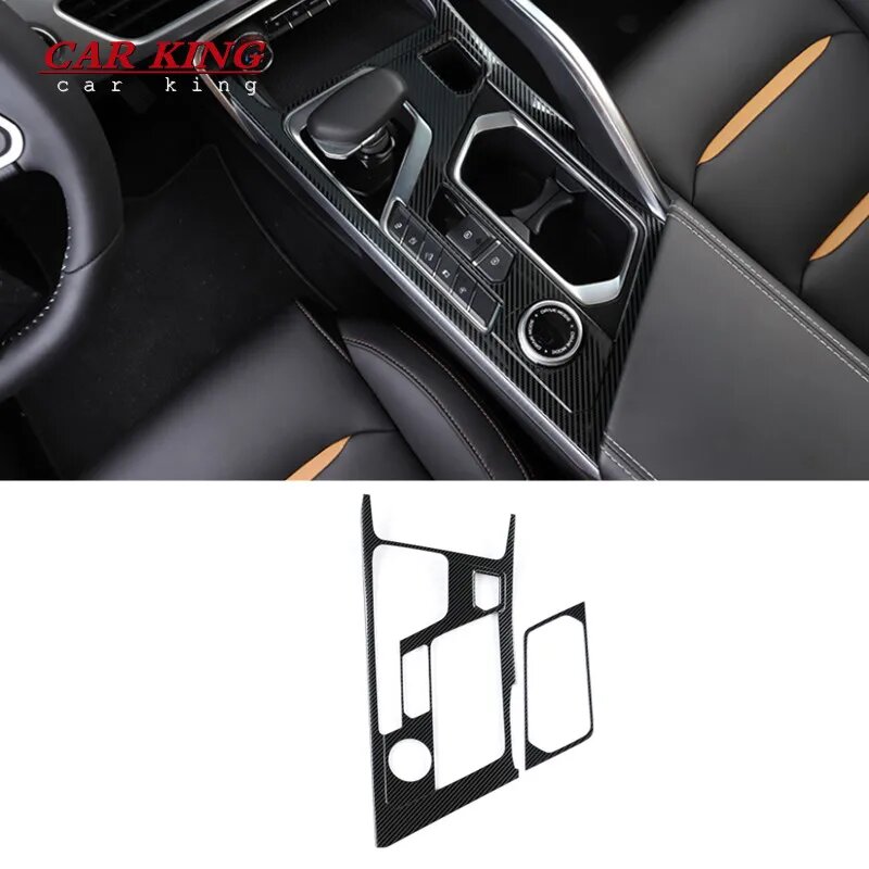 Для Geely Tugella Xingyue FY11 2021-2019 автомобильная центральная панель управления, декоративная крышка из нержавеющей стали, рамка переключения передач, стильная отделка Carbon -low