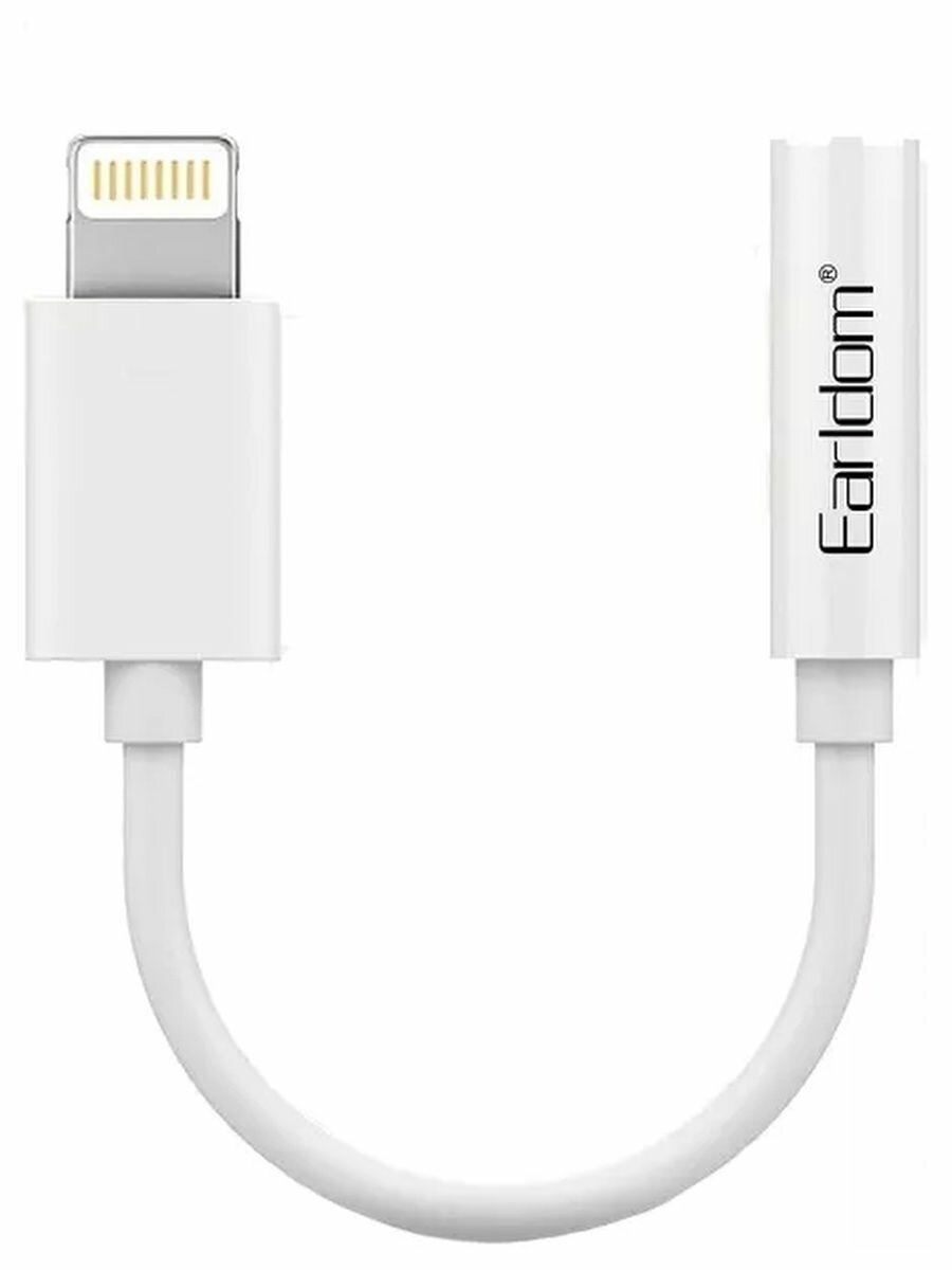 Адаптер Earldom ET-OT49 Apple 8 pin Lightning to 3.5 mm Headphone Jack Adapter Переходник для Наушников для Apple iPhone / iPad Белый Коробка