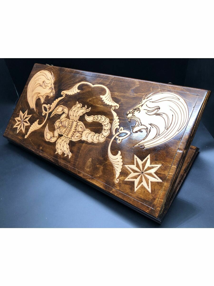 Нарды Деревянные Лакированные "скорпион" большие 60см