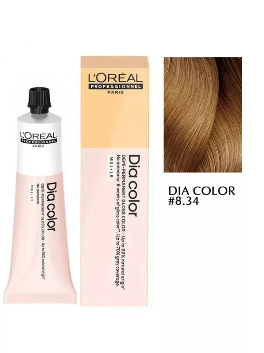 Loreal Dia Color Тон 8.34 Краска для волос без аммиака