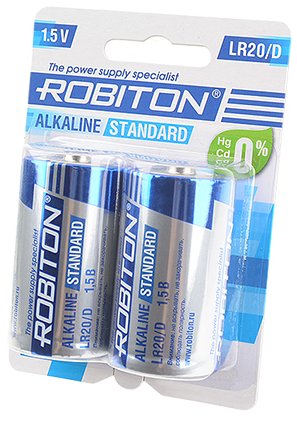 Батарейка ROBITON STANDARD LR20 BL2