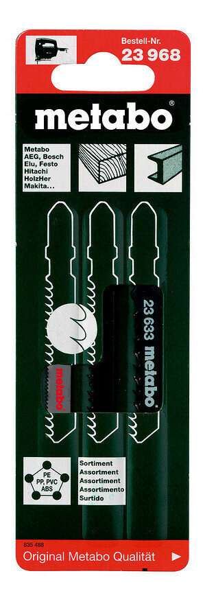 Набор пилок по дереву/металлу, 3 шт. METABO 623968000