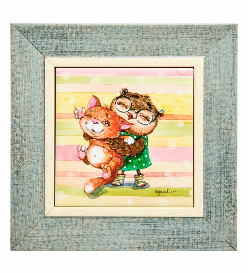 Панно керамическое 'Нежный и ласковый' 10х10