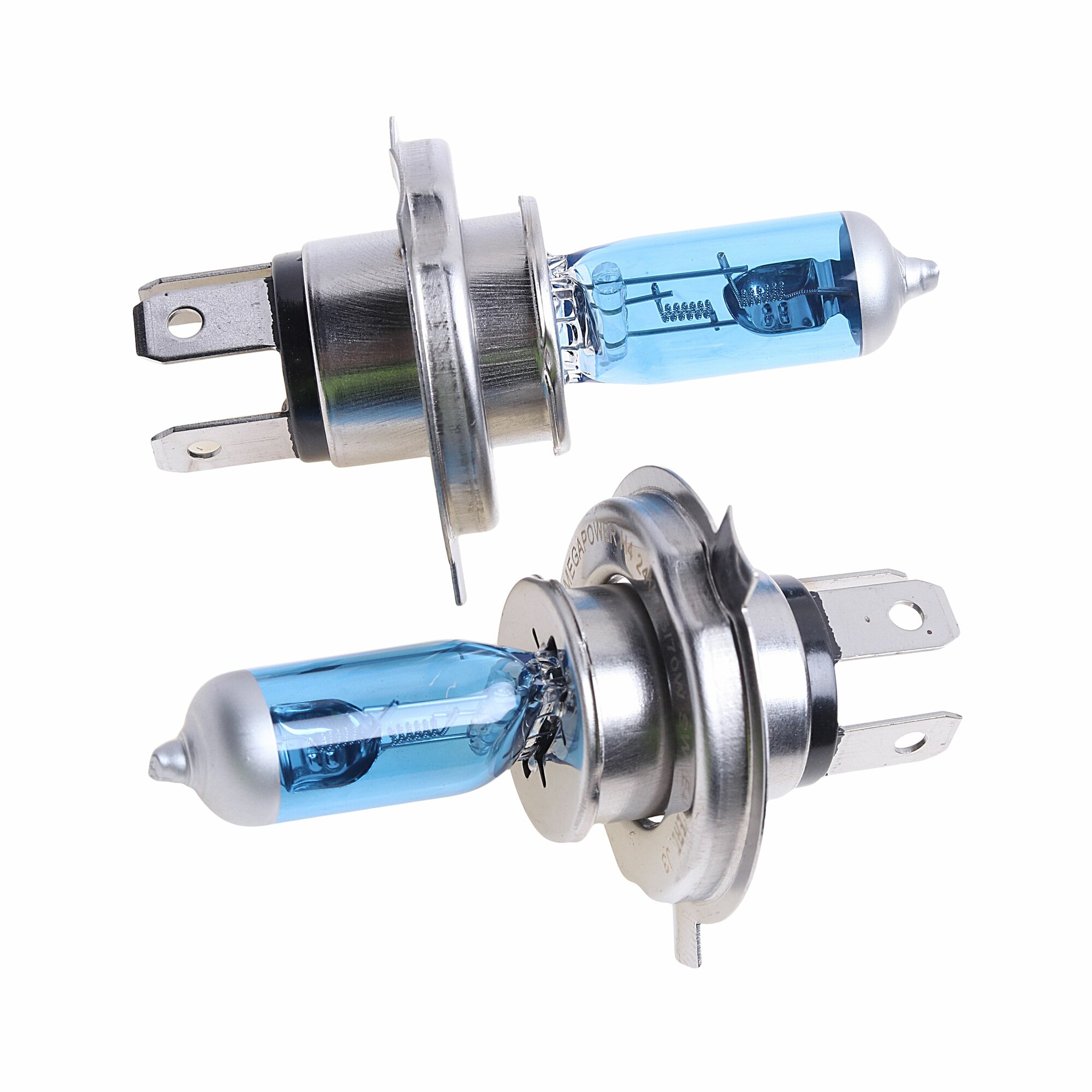 Автолампа MEGAPOWER M-37033025 H4 75/70 Вт, P43t-38, BLUE WHITE 4300K, 24V