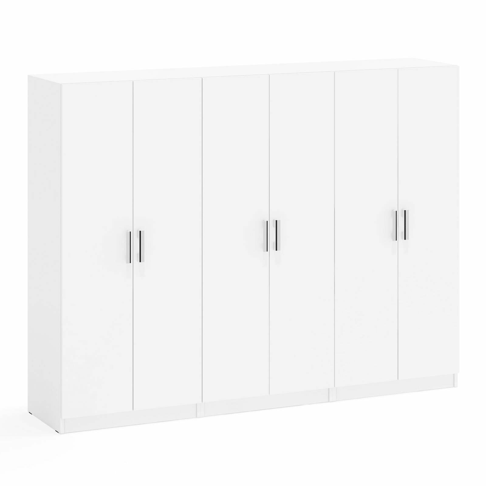 Шкафы для одежды 2-х дверные Мебельный Двор СК-9 цвет белый шагрень, 210х45х160 см