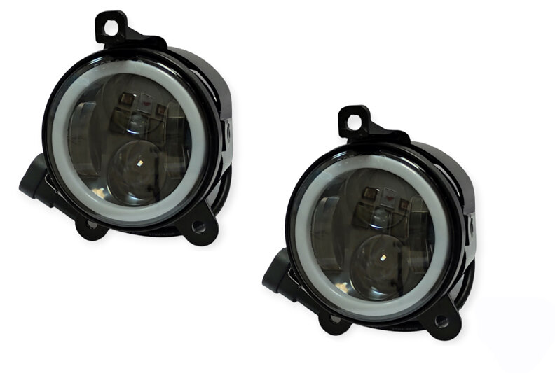 Фара противотуманная ZF-5279-4 со светодиодами и белым ходовым огнем на лада-приора