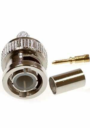 BNC-7001A, Разъем штекер BNC RG-58 обжим HYR-0501A GB-105 BNC-C58P (3 шт.)