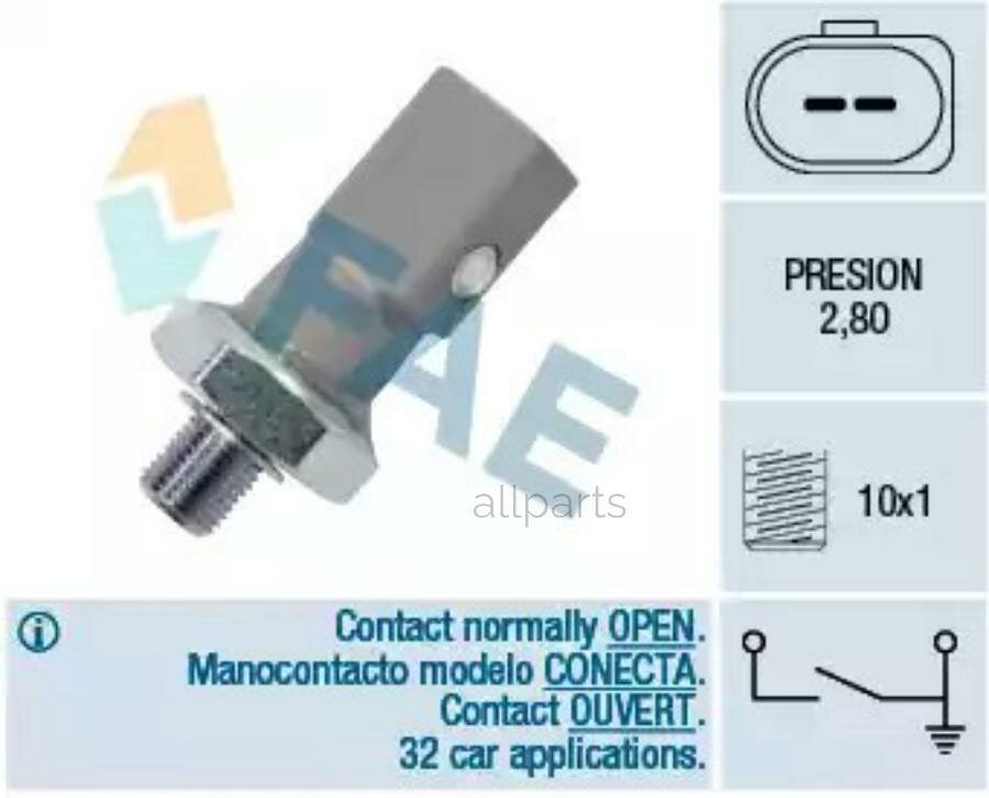 FAE 12855 Датчик давления масла VAG