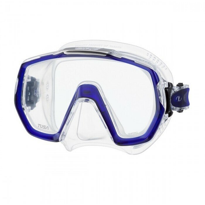 Маска FREEDOM ELITE прозрачный силикон синяя