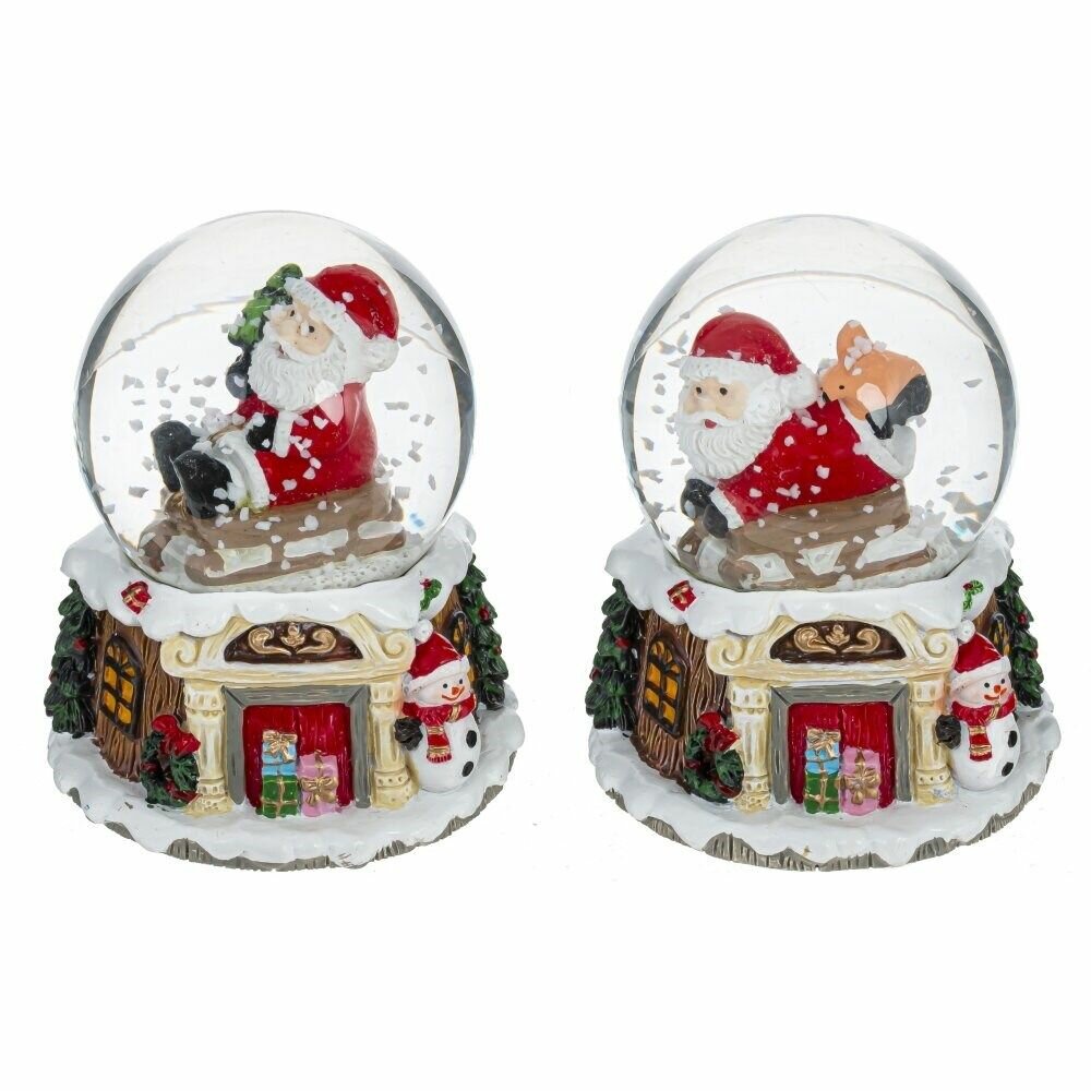 Фигурка в стеклянном шаре "Дед Мороз", D5 см, 2 вида, 1 штука