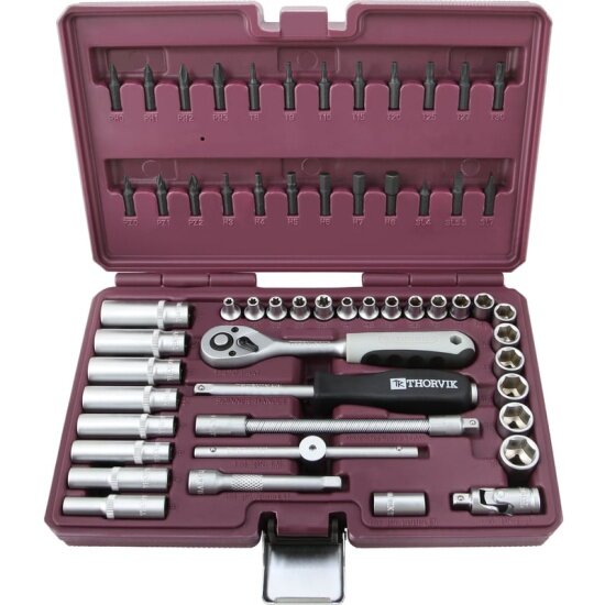 Набор инструмента Thorvik 1/4"DR, 57 предметов