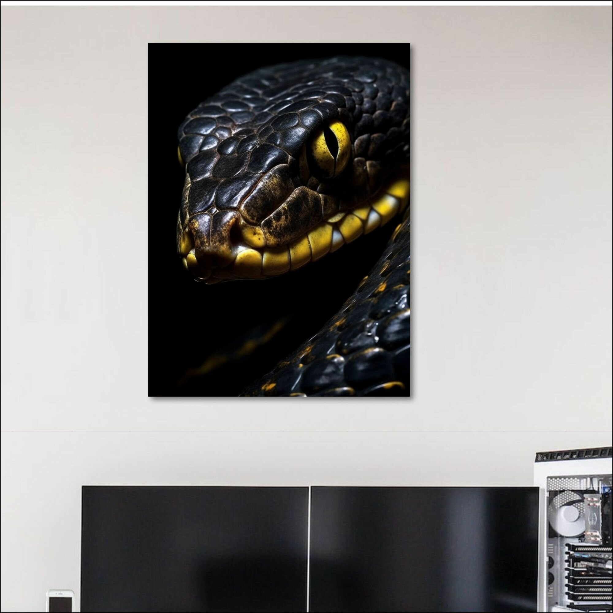 Картина на стену "Черный дьявол" 50х70см 1шт.