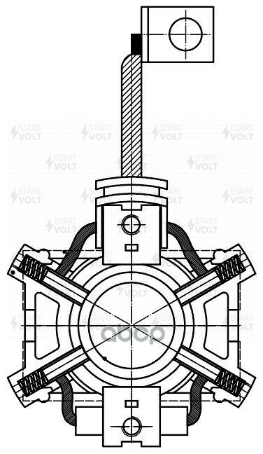 Узел щеточный стартера HYUNDAI GETZ (02-)/KIA RIO (05-) 1.4I (тип DELCO) STARTVOLT арт. VBS0502