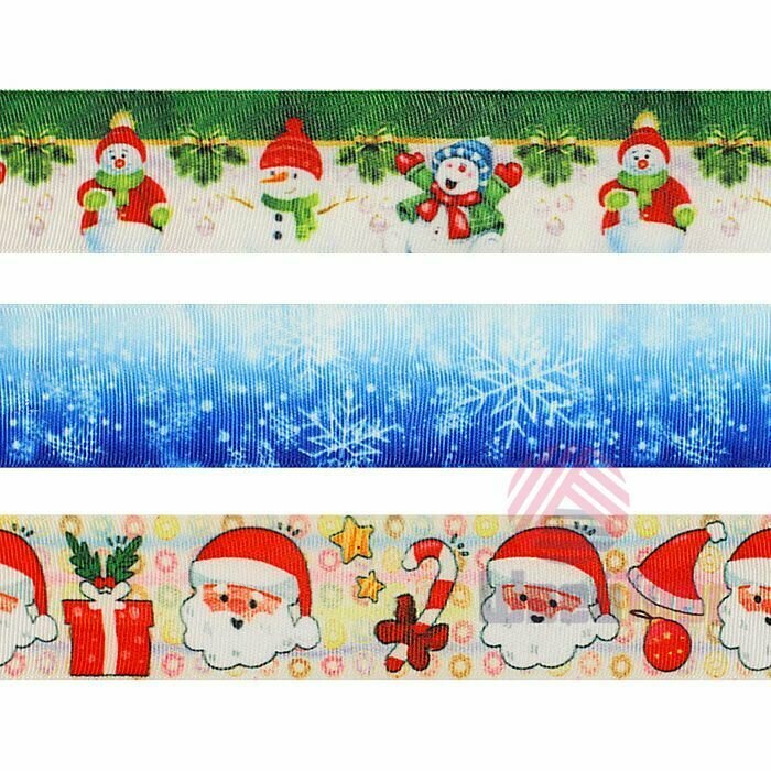 Лента репсовая "Новый год" (4см) 18,29 метра col.05