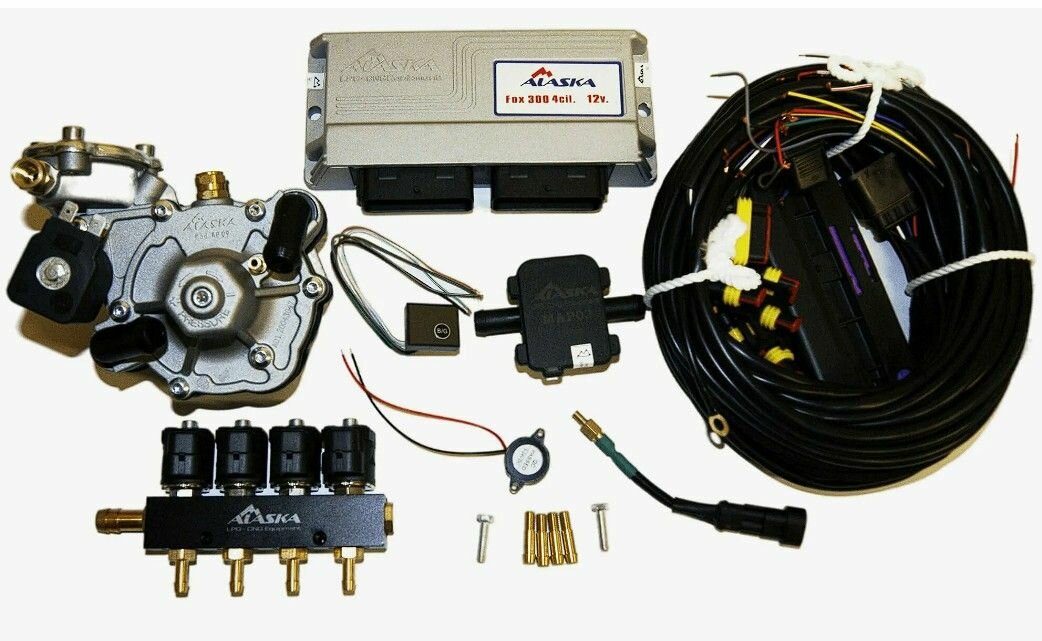 ГБО Комплект / Миникит ALASKA Fox 300 до 150 л. с. 4 цилиндра
