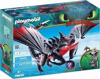 Игровой набор с элементами конструктора Playmobil Dragons Иккинг и Беззубик 70039