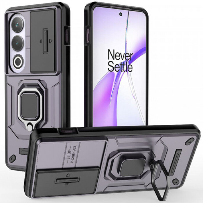 Transformer Ring Holder Противоударный чехол с кольцом и шторкой камеры для OnePlus Ace 3V