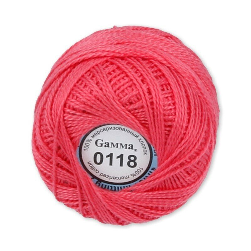 Пряжа "Gamma" Ирис 100% хлопок, цвет: 0118 (2 шт.)