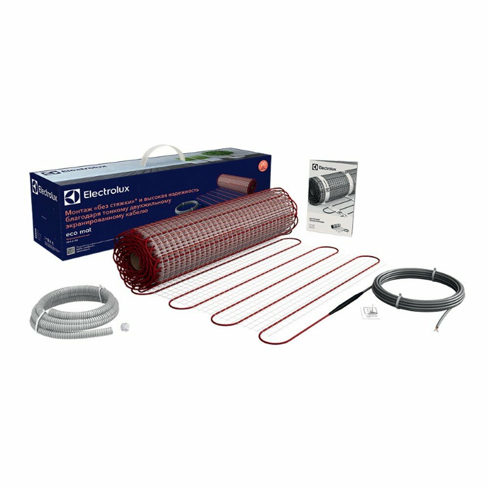 Комплект теплого пола Electrolux EEM 2-150-6, двухжильный кабель, IP68, под плитку, 150 Вт/м2