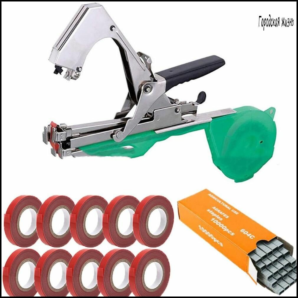 Обвязатели растений, набор из 10 рулонных лент для овощей, винограда, помидоров, огурцов, перца, цветочных лоз