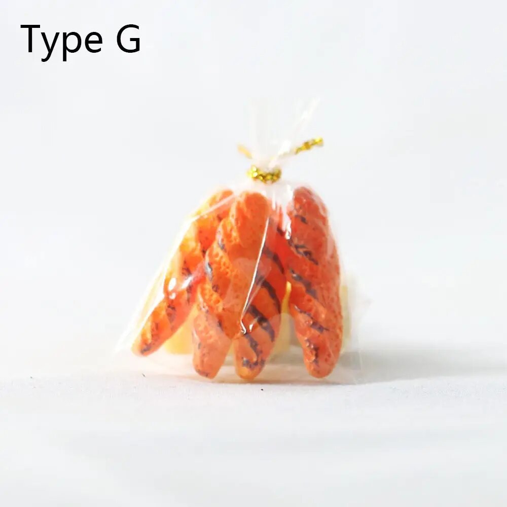 Миниатюрная еда из смолы для кукольного домика 1:12 Оранжевый, Type G