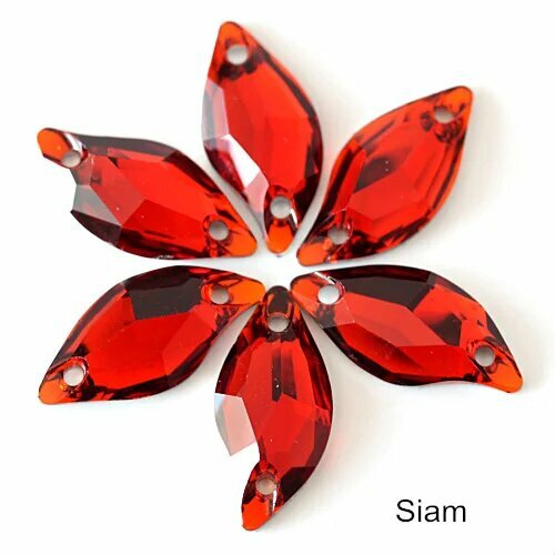 Пришивные стразы из смолы OLeeya, 9х20 мм, 50 шт. Оранжевый, Siam