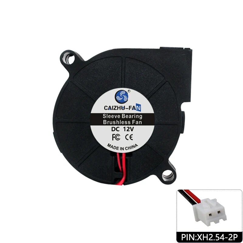 ONEBSTR Бесщеточный вентилятор 5015 для 3D принтера 5В 12В 24В 12V-XH2.54-2Pin