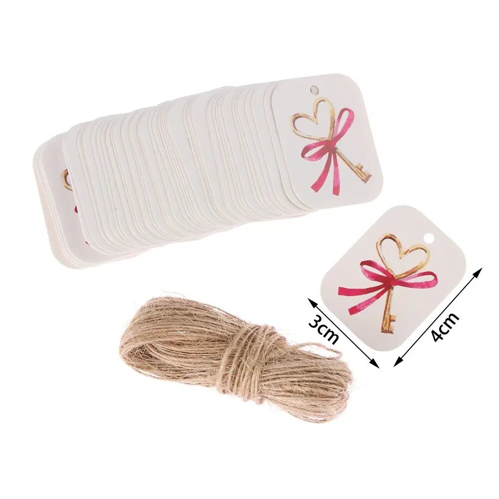 Бумажные бирки для подарков Key