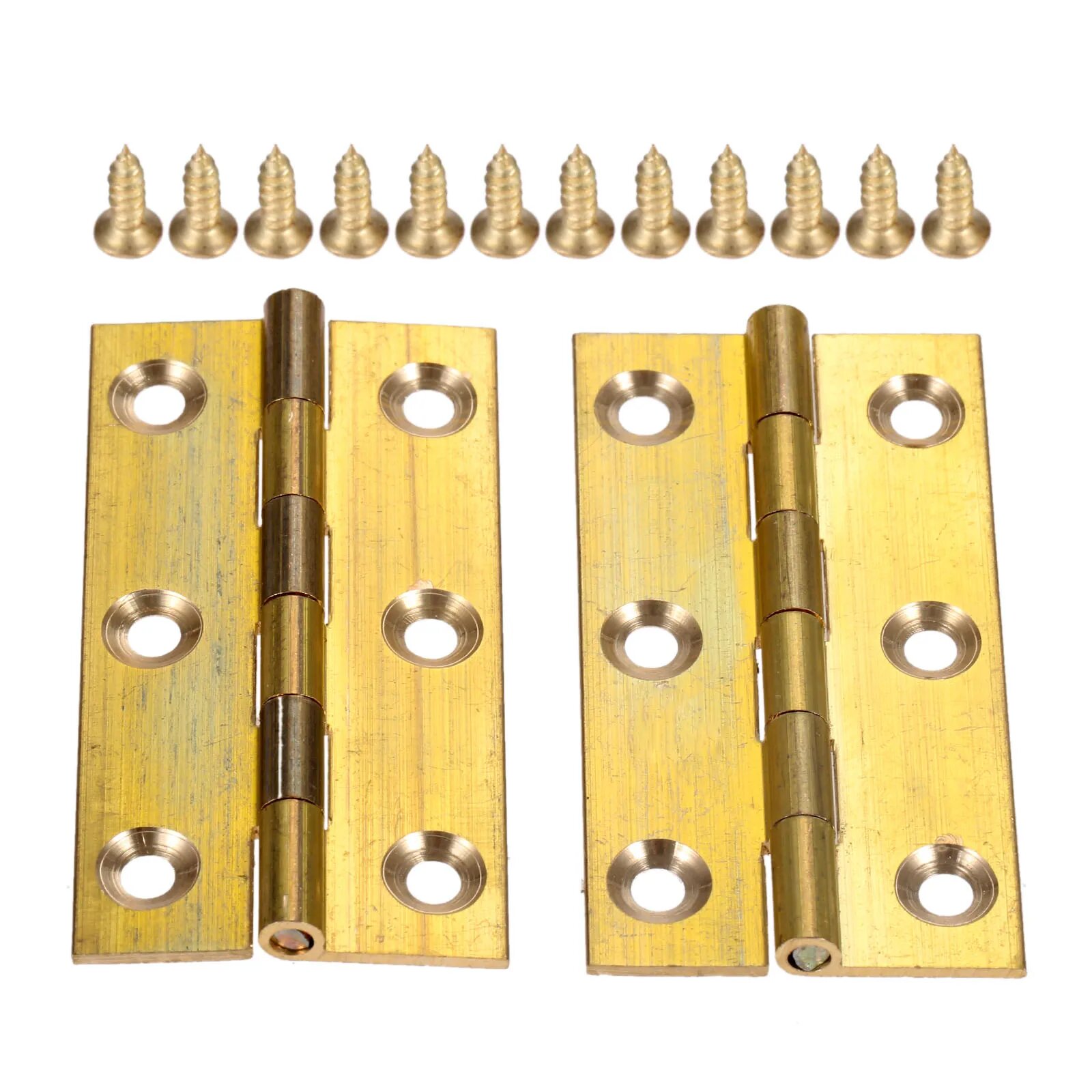 DRELD 2 шт. латунная декоративная петля для шкафа 1/1,5/2/2,5 дюйма деревянная петля для шкатулки для драгоценностей мебельная фурнитура с винтами