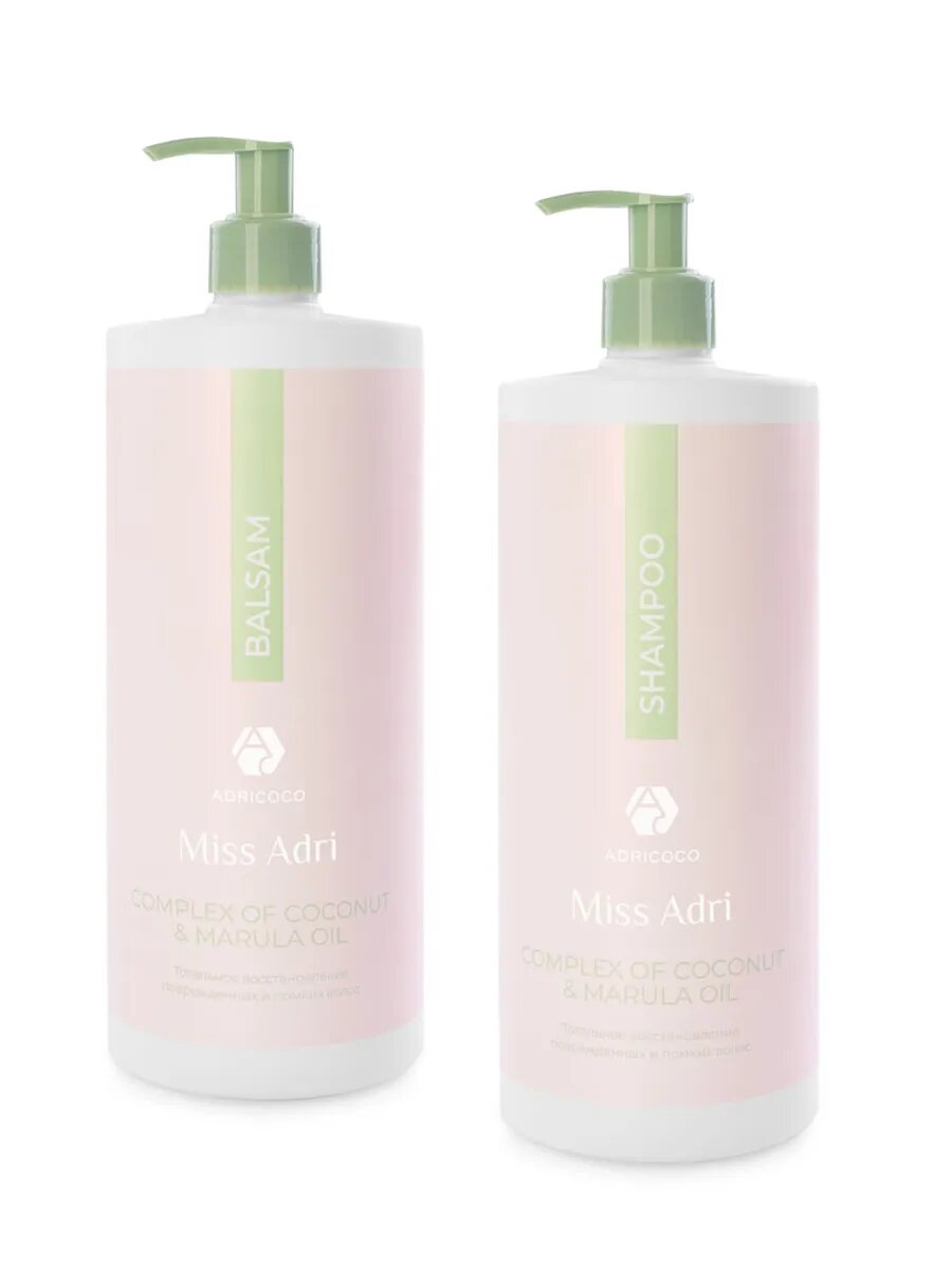 Восстанавливающий Бальзам+Шампунь coconut & marula oil