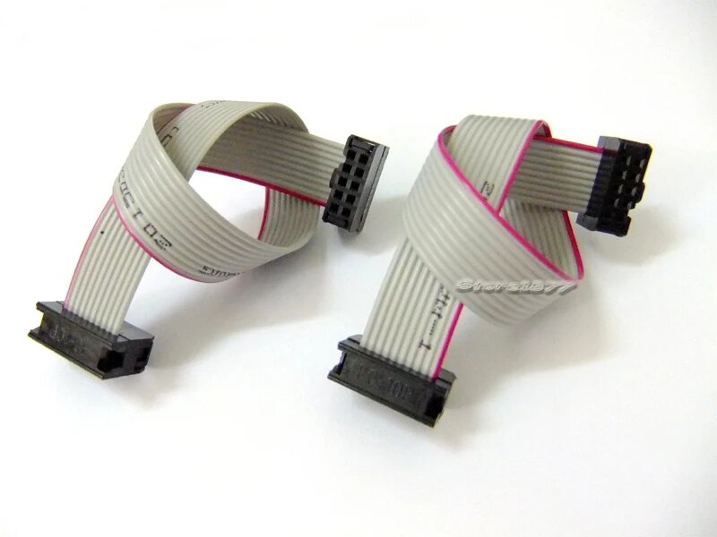 2 шт. 2,54 мм расстояние между отверстиями 10Pin 10 провода IDC плоский ленточный кабель 200 мм s443