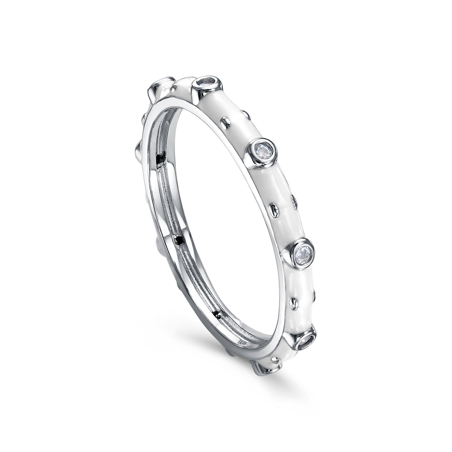 Кольцо, серебро, 925 проба, фианит