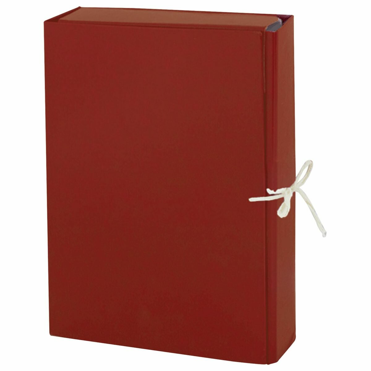 Папка архивная с завязками (А4, корешок 85мм, до 700л, 2 завязки, бумвинил) бордовая (120298)