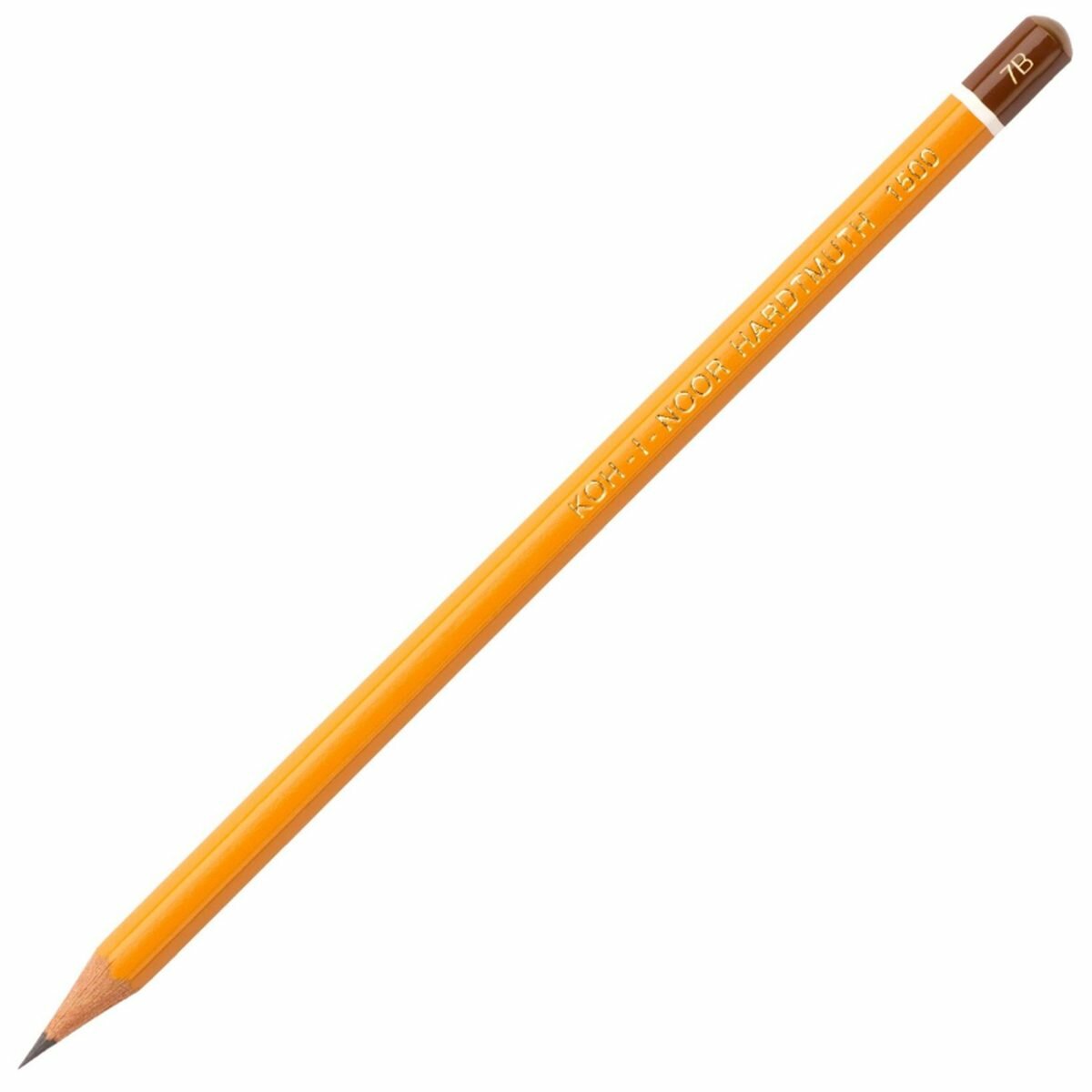 Карандаш чернографитный Koh-I-Noor 1500 (7В, корпус желтый, без ластика, заточенный, 6гр) (150007B01170RU), 12шт.
