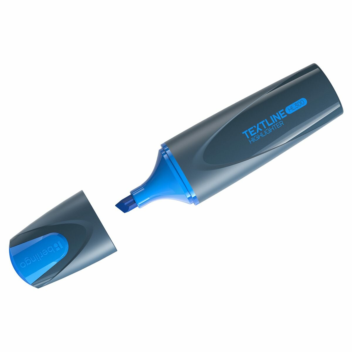 Маркер-текстовыделитель Berlingo Textline HL300 (1-5мм, голубой) (T3015), 12шт.