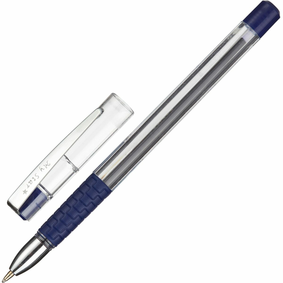 Ручка гелевая Комус My Star (0,5мм, синий, резиновая манжетка)