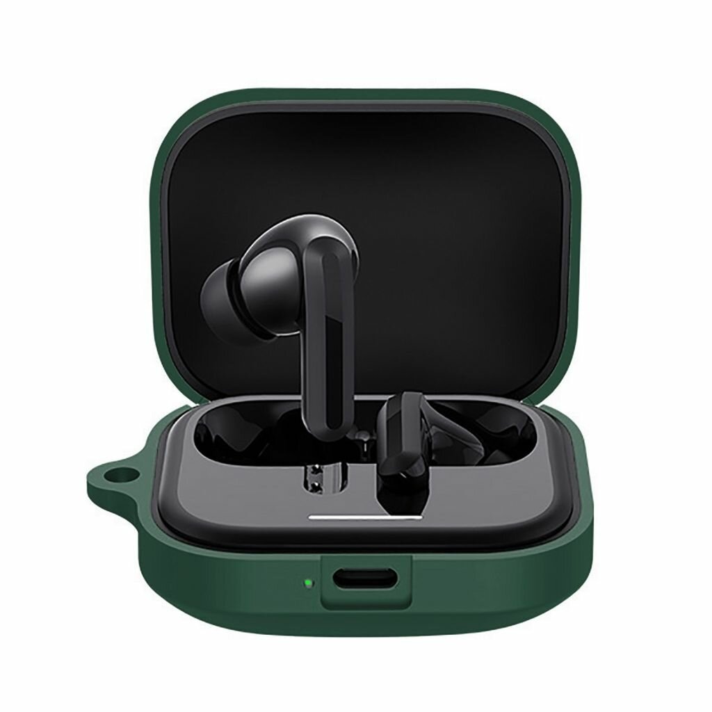 Подходит для защитного чехла Bluetooth-гарнитуры Redmi Buds 5 - темно-зеленый