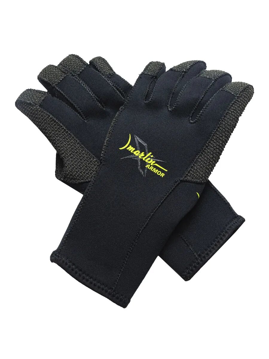 Перчатки Marlin "Armor", с неопреном и кевларовой защитой, 3мм, XL, черные