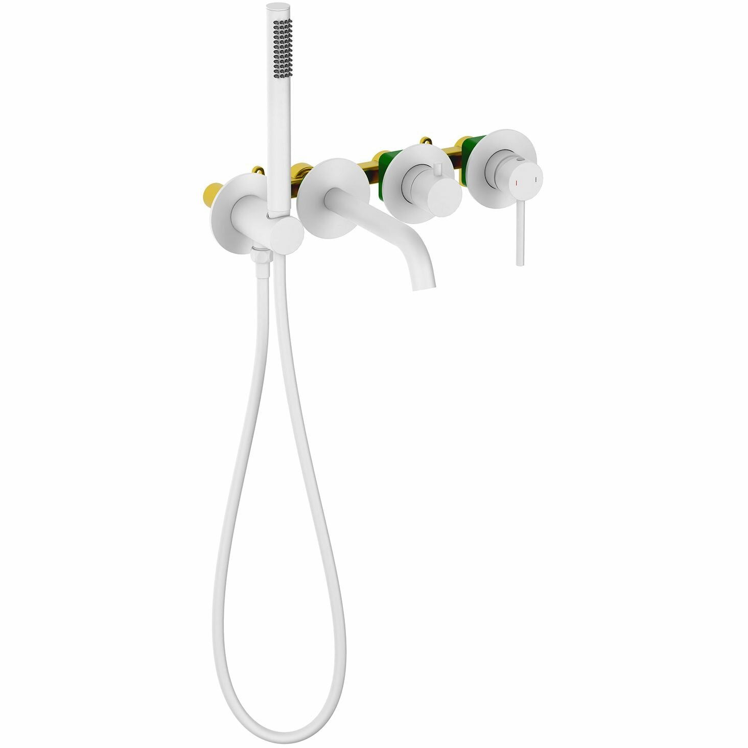 Встраиваемый смеситель для ванны Timo (Тимо) Saona, белый, 2314/16YSM