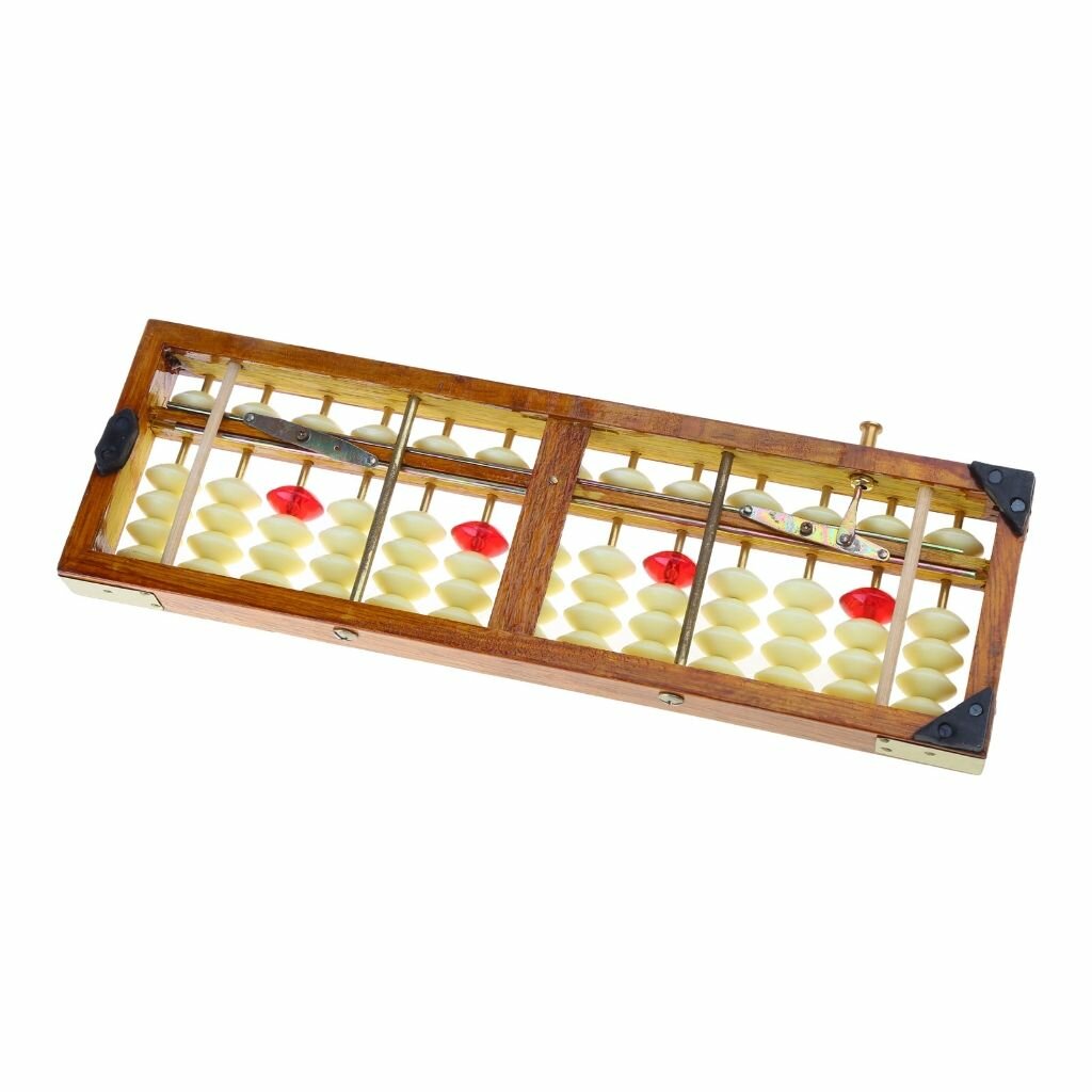 Деревянные счеты-185 бусин, 13-значные белоснежные бусины, красный набор