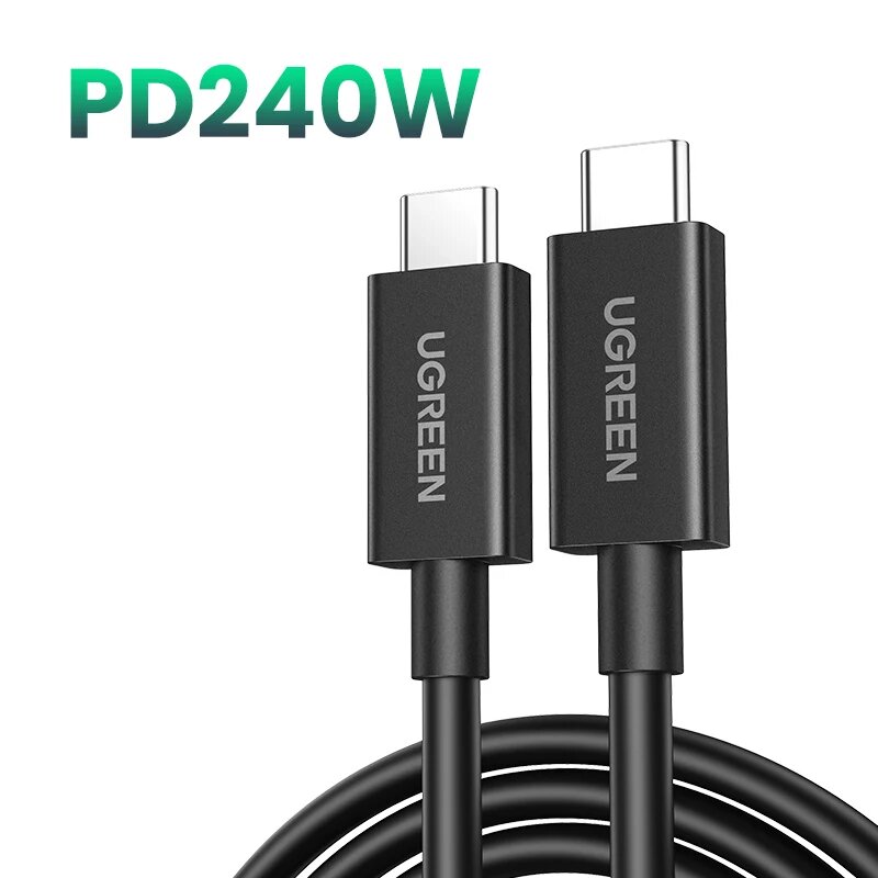 UGREEN PD3.1 240 Вт Thunderbolt 5 Intel сертифицированный кабель типа C — тип C, 16K при 60 Гц, аудио, 120 Гбит/с, данные быстрой зарядки для Macbook pro