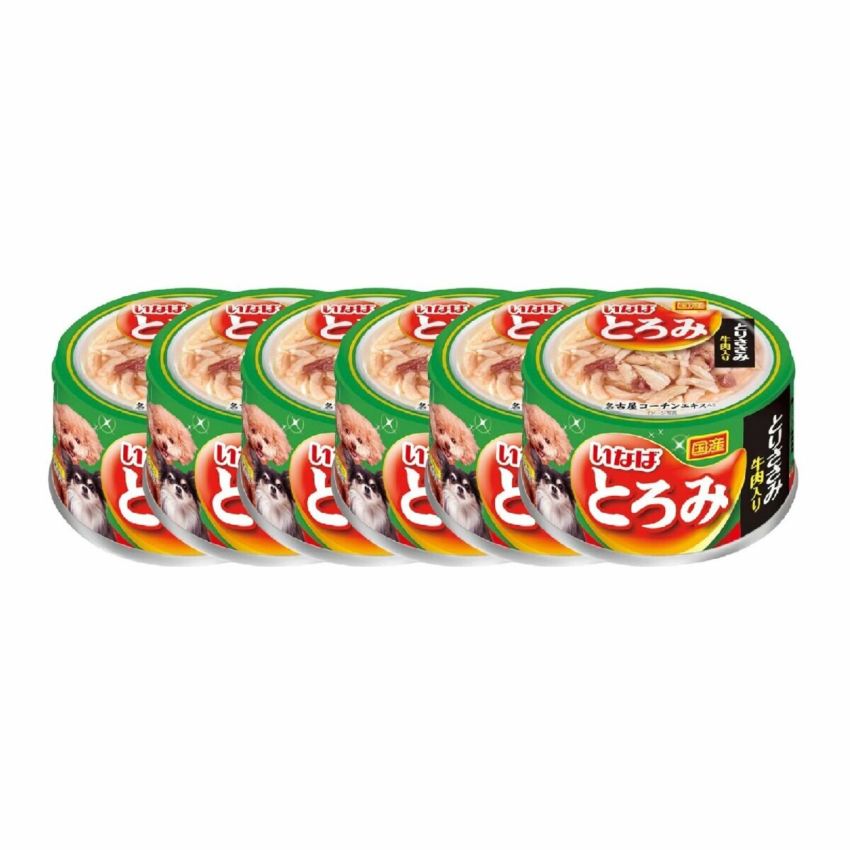 Влажный корм для собак Inaba Toromi Куриное филе с говядиной в бульоне 80г*6шт