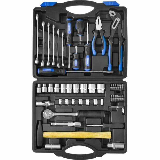 СИБИН универсальный набор автомобильного инструмента, 56 шт.