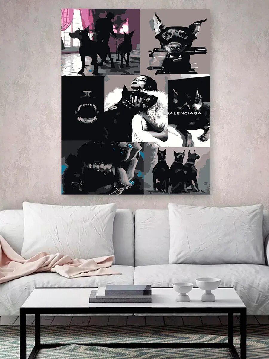 Картины по номерам Доберман