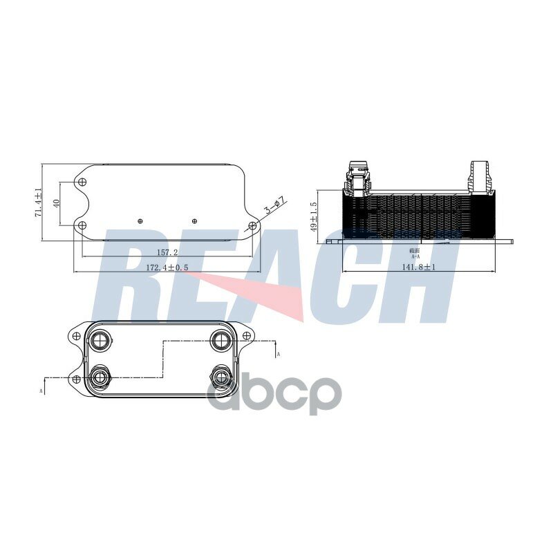 Радиатор масляный MB C-CLASS W204 07- REACH арт. 1.24.11044