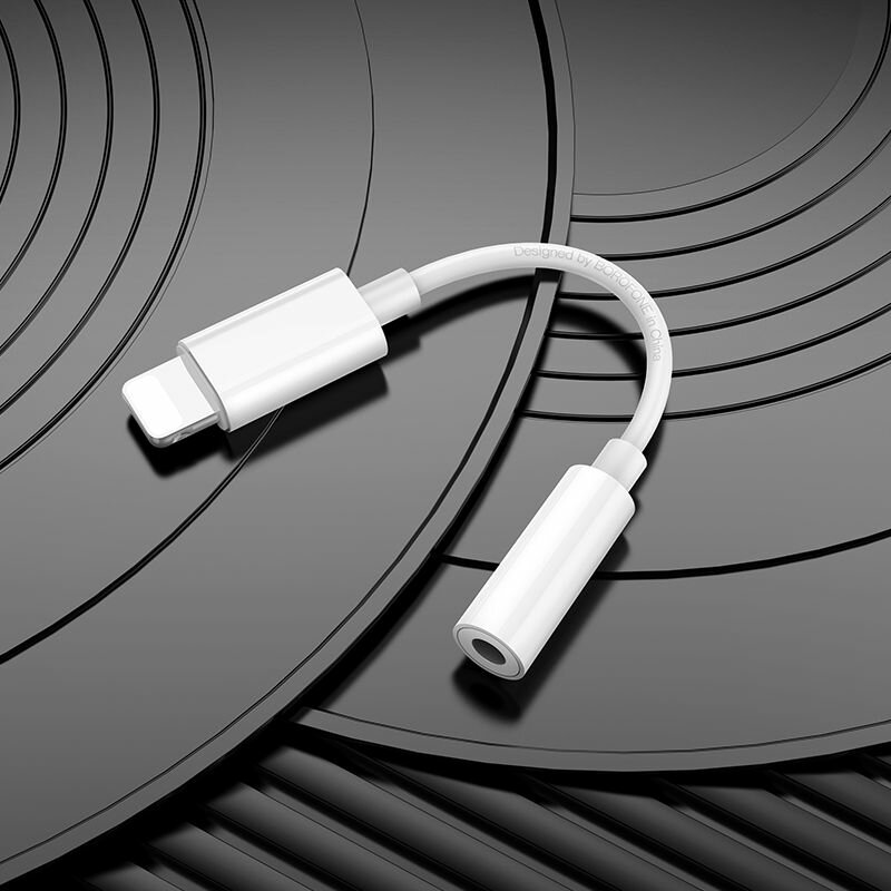 Аудио адаптер переходник для наушников с Lightning на Jack 3.5 Borofone