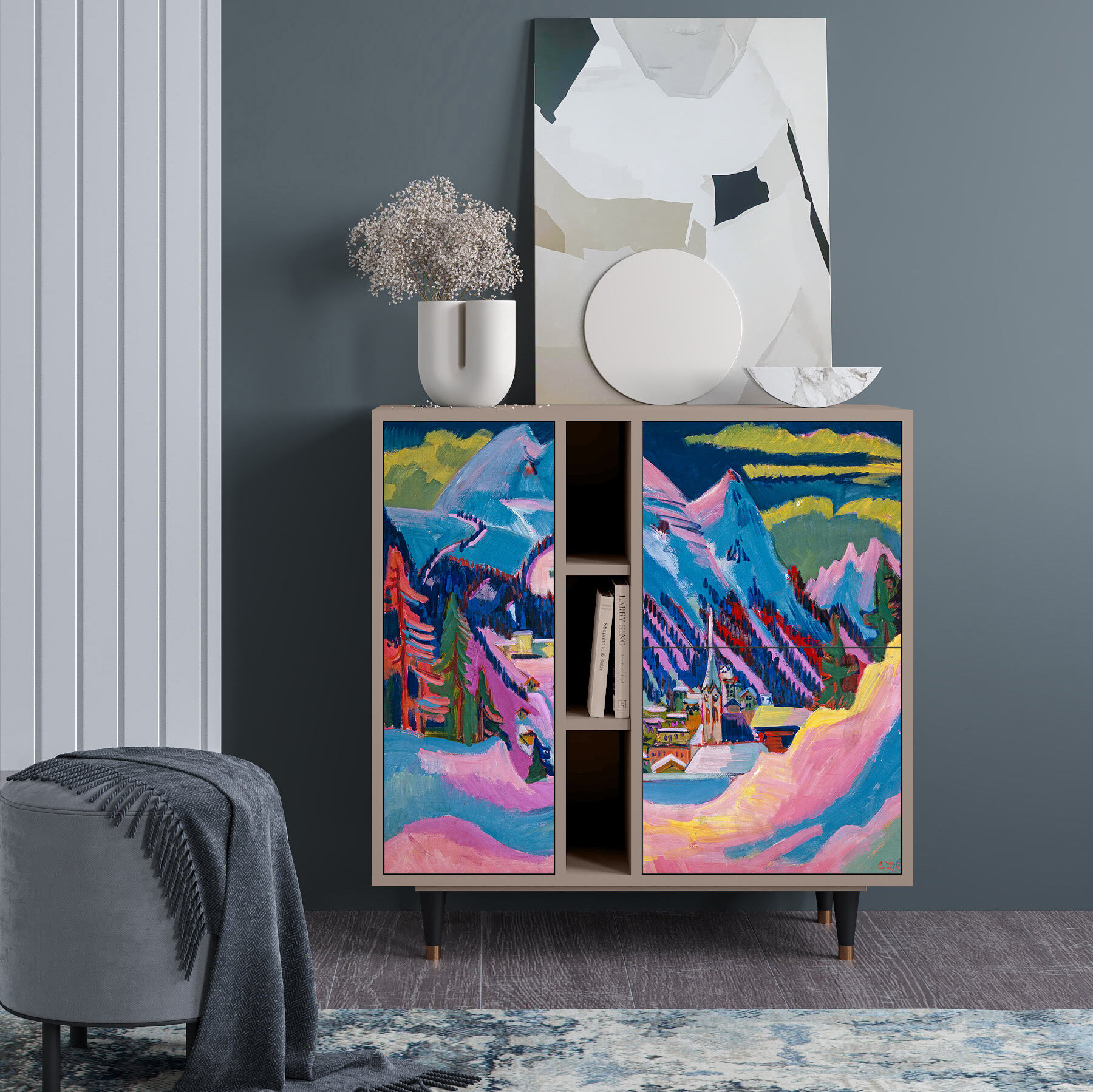 Комод - STORYZ - BS5 Davos Winter by Kircher , Размер - 94 x 96 x 41 см, Цвет корпуса - , Бежевый